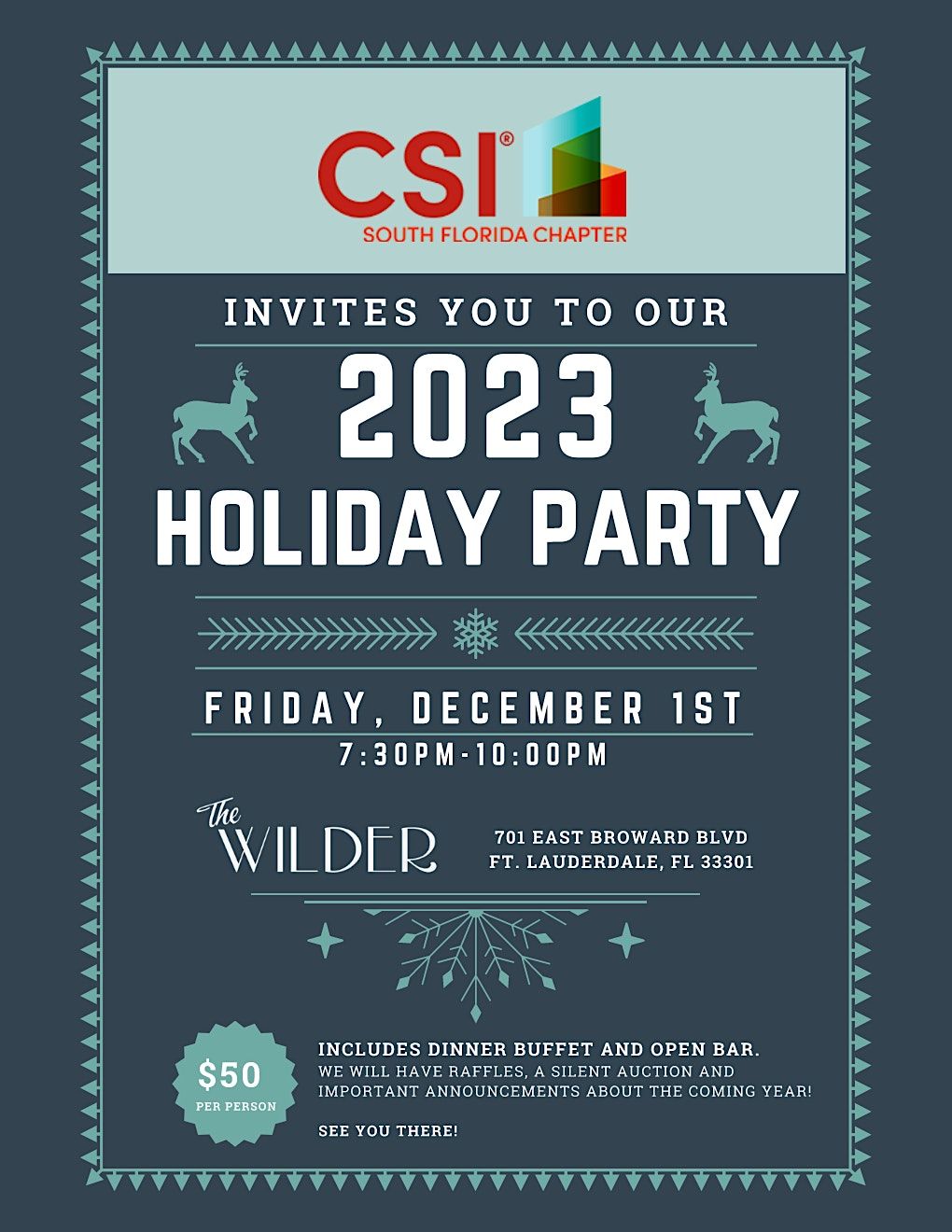 Kickoff the Holiday Season with the South Florida CSI Chapter, The ...