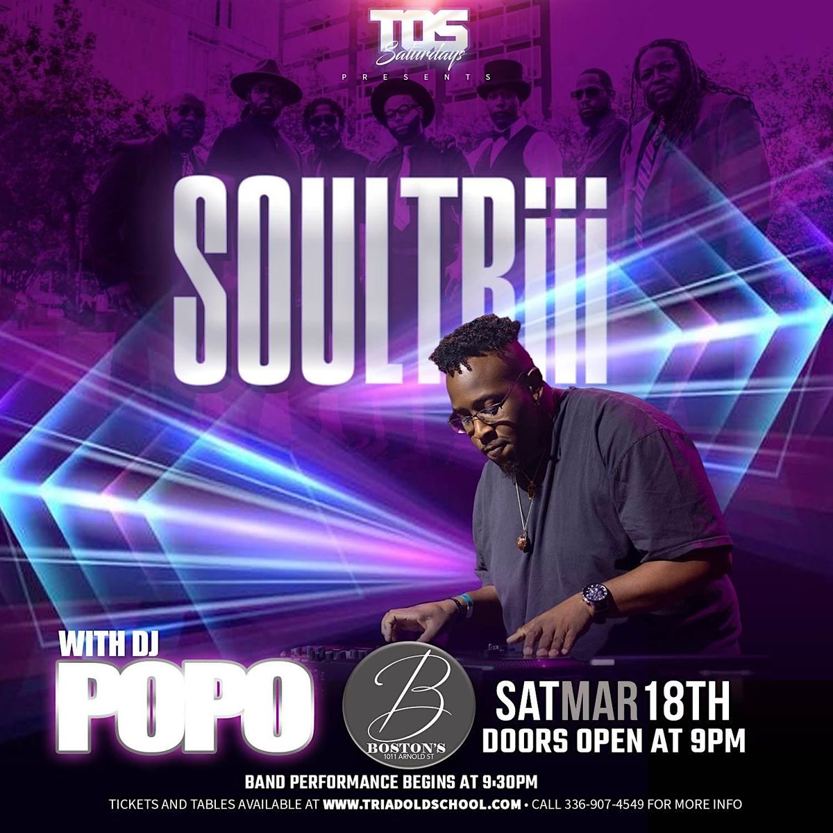 TOS SATURDAYS @BOSTONS (SOULTRIII & DJ POPO), BOSTON'S, Greensboro, 18 ...