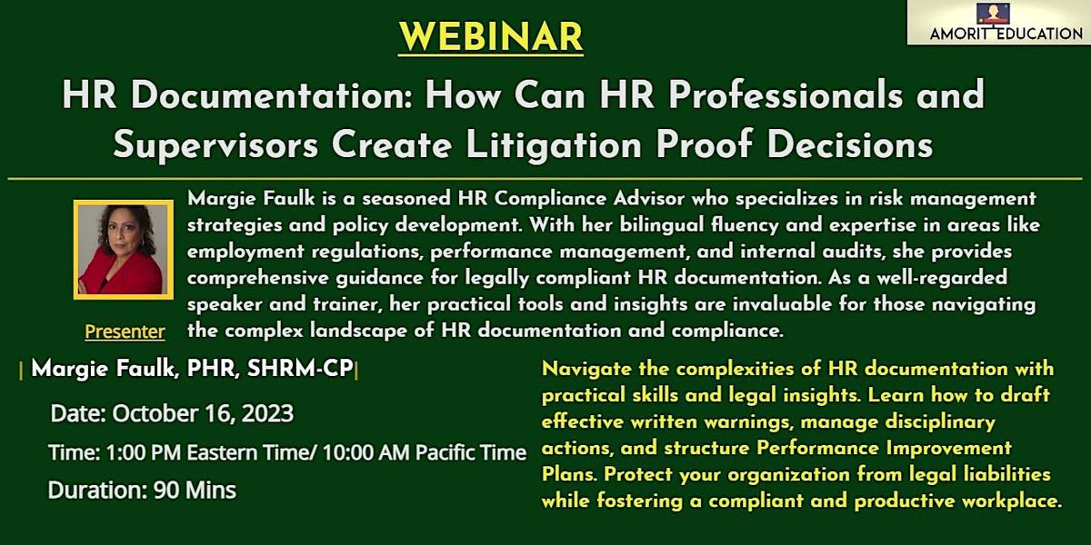 HR Documentation: How Can HR Professionals Create Litigation Proof ...