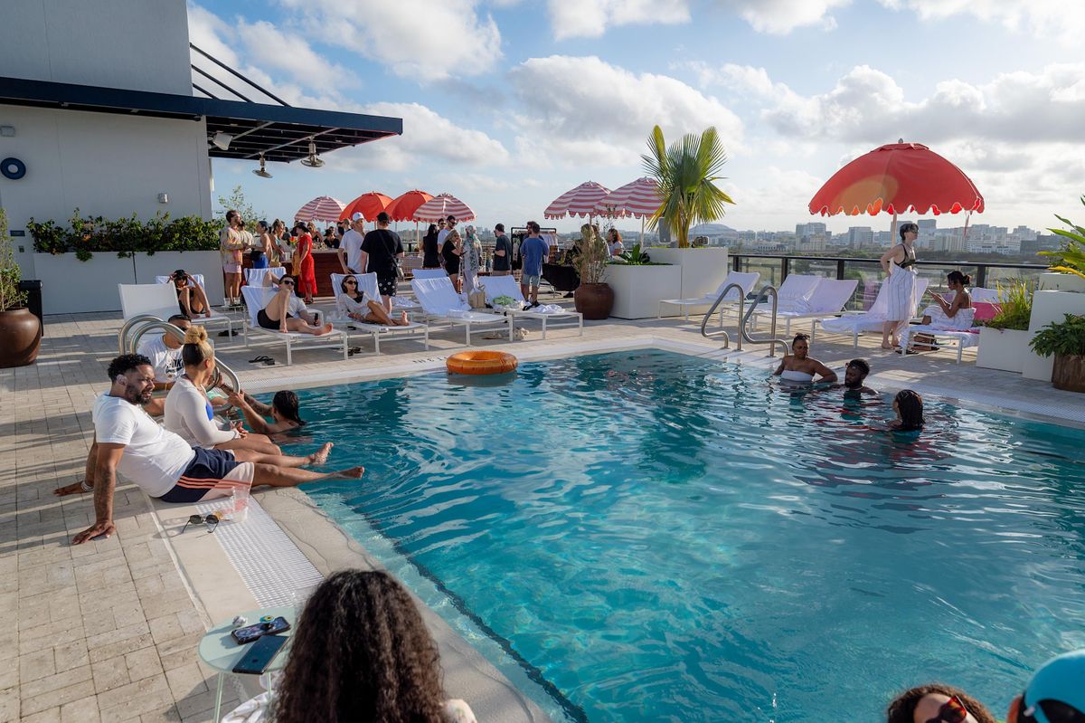 Sunset Swim Club at Arlos Rooftop, Arlo Wynwood, Miami, 16 September ...