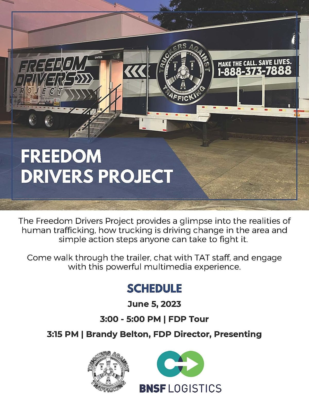 Truckers Against Trafficking Freedom Drivers Project Tour - Free to ...