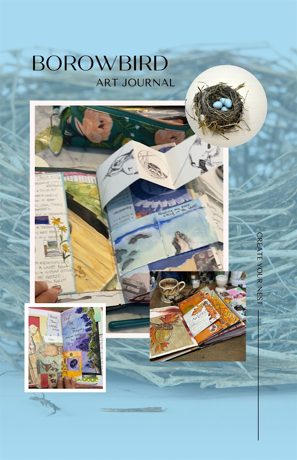 Watercolor Nesting Journals -- Burrow Bird with Gina Rossi Armfield ...