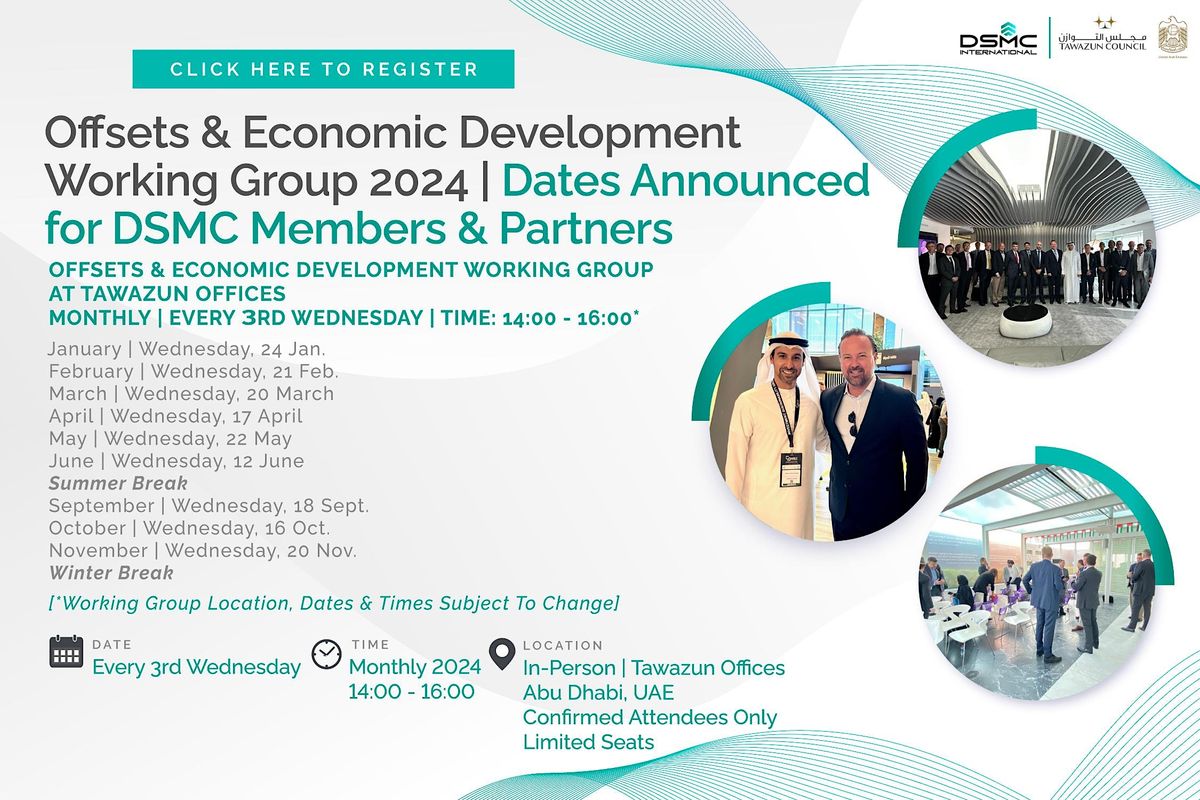 DSMC Offsets Working Group | Oct. 2024 | Tawazun Offices, TAWAZUN, Abu Dhabi, 16 October 2024 ...