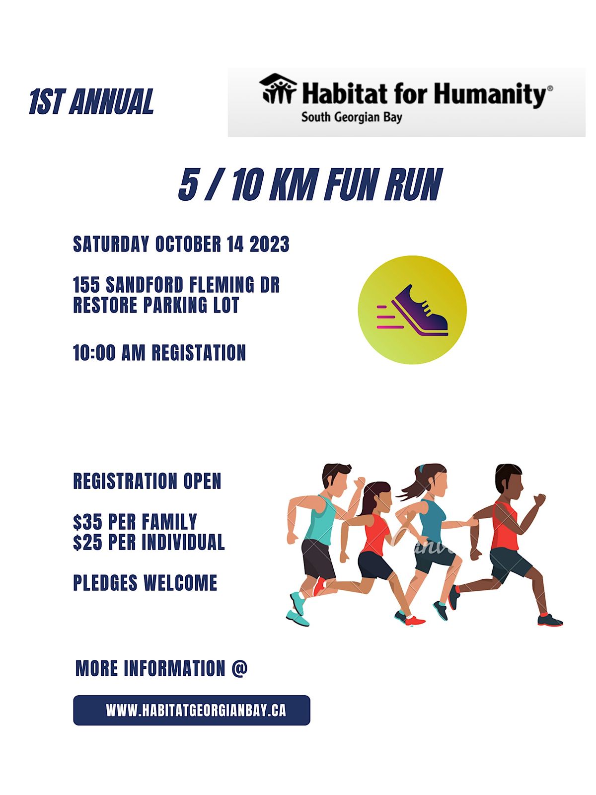 1st Annual Fun Run - Walk, 155 Sandford Fleming Dr, Collingwood, 14 ...