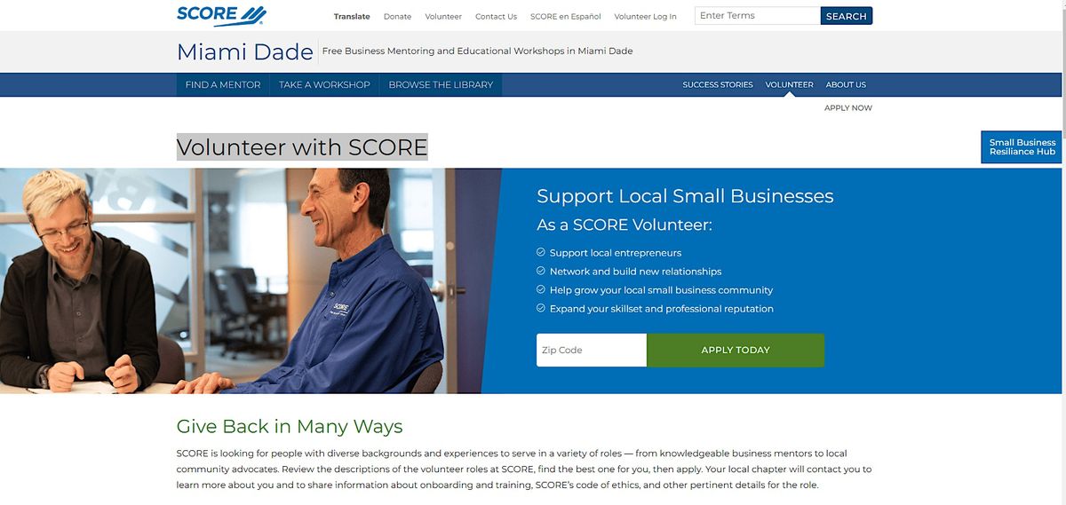 Volunteer with SCORE Miami Dade, October 1 2023 | Online Event ...