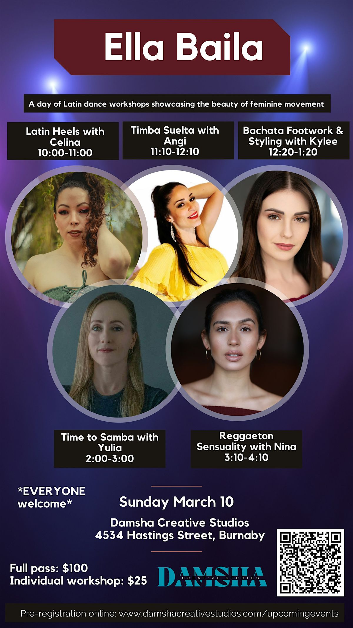 Ella Baila- A Day of Latin Dance Workshops, 4534 Hastings Street, Burnaby, BC, Canada, 10 March ...