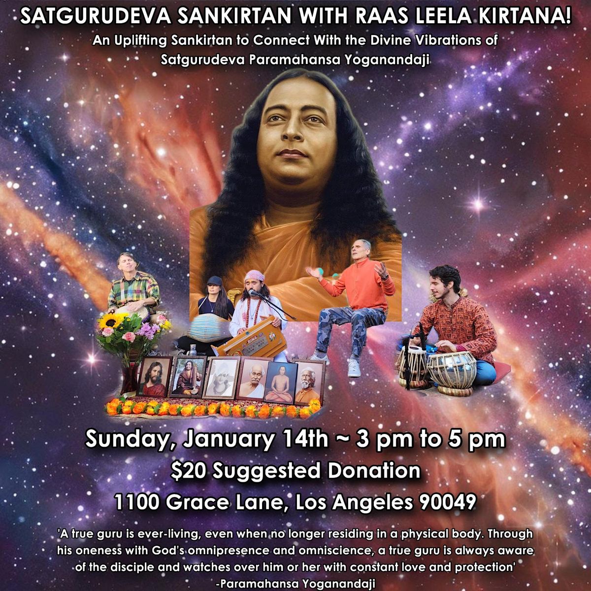 SATGURUDEVA SANKIRTAN WITH RAAS LEELA KIRTANA!, 1100 Grace Ln, Los ...
