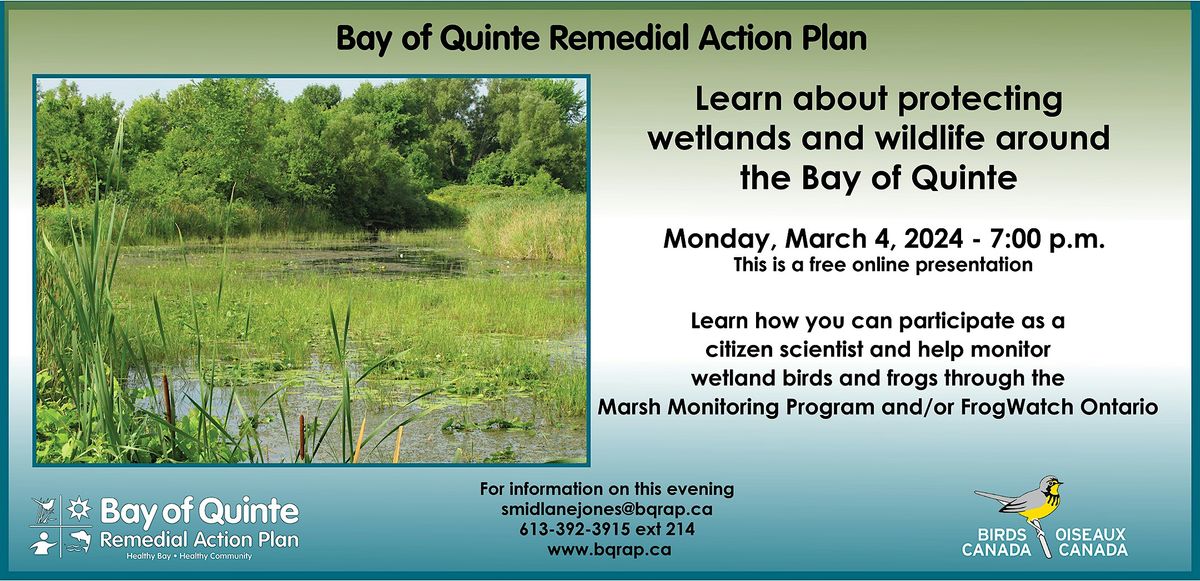 Marsh Monitoring Presentation with Quinte Area Naturalist Terry Sprague ...