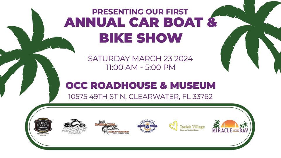 Isaiah Village and Miracle by the bay annual car boat and bike show, OCC Road House, Pinellas ...