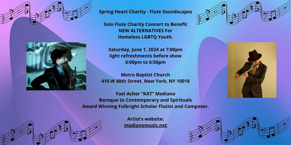 Solo Flute Charity Concert to Benefit NEW ALTERNATIVES For Homeless ...