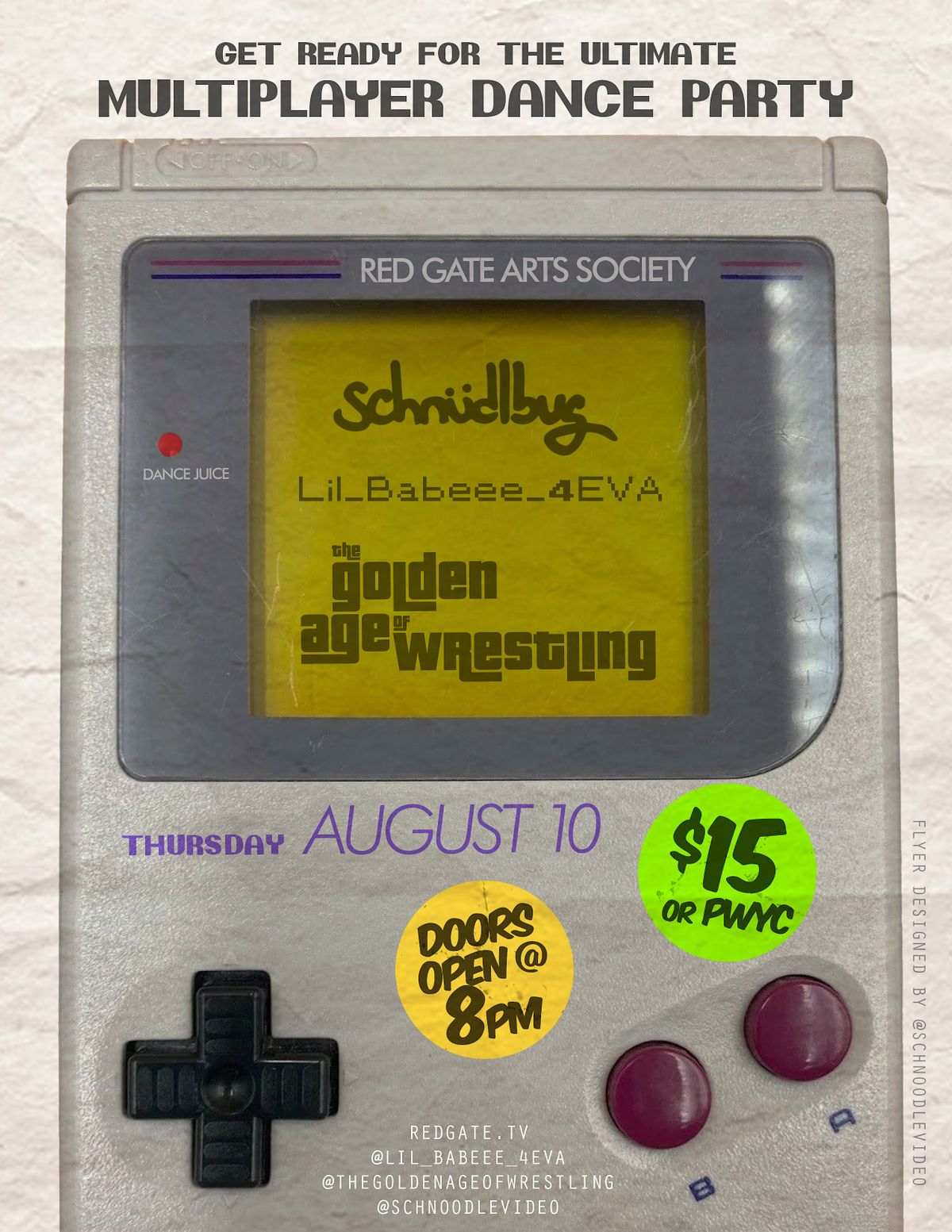 schnüdlbug, Lil_Babeee_4EVA + The Golden Age of Wrestling, Red Gate ...