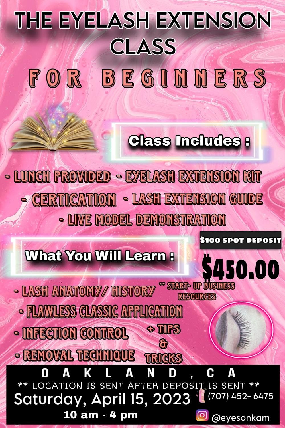 Classic Eyelash Extension Training FOR BEGINNERS, 15 April 2023 | AllEvents