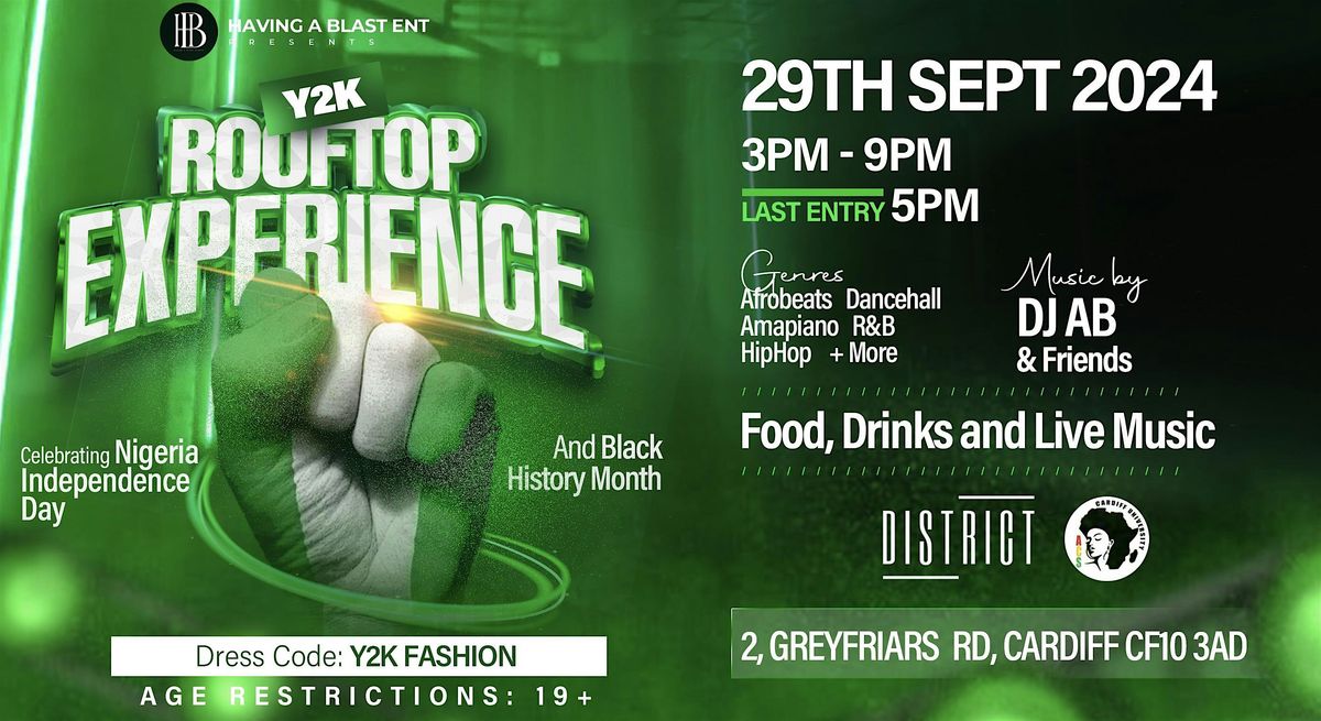 DJ AB & Friends : Y2K Rooftop Party, District Cardiff, 29 September ...