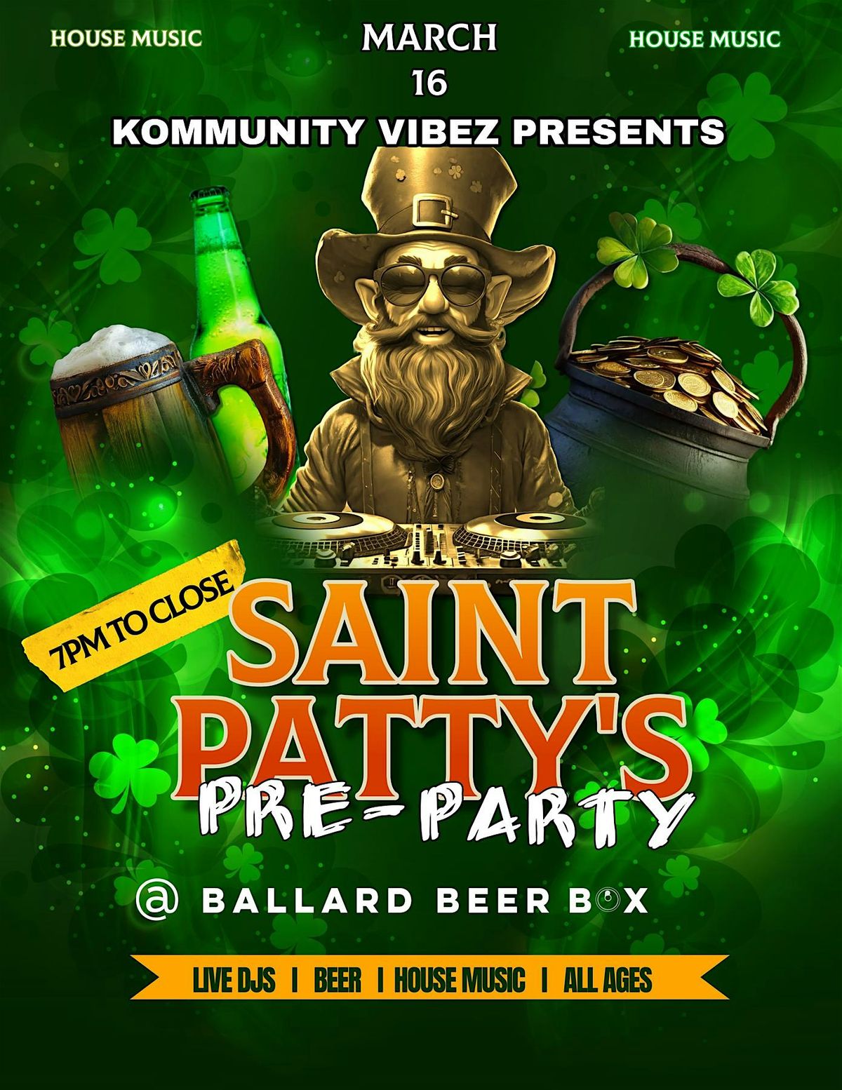 St. Pattys Pre-Party, Ballard Beer Box, Seattle, 16 March 2024 | AllEvents