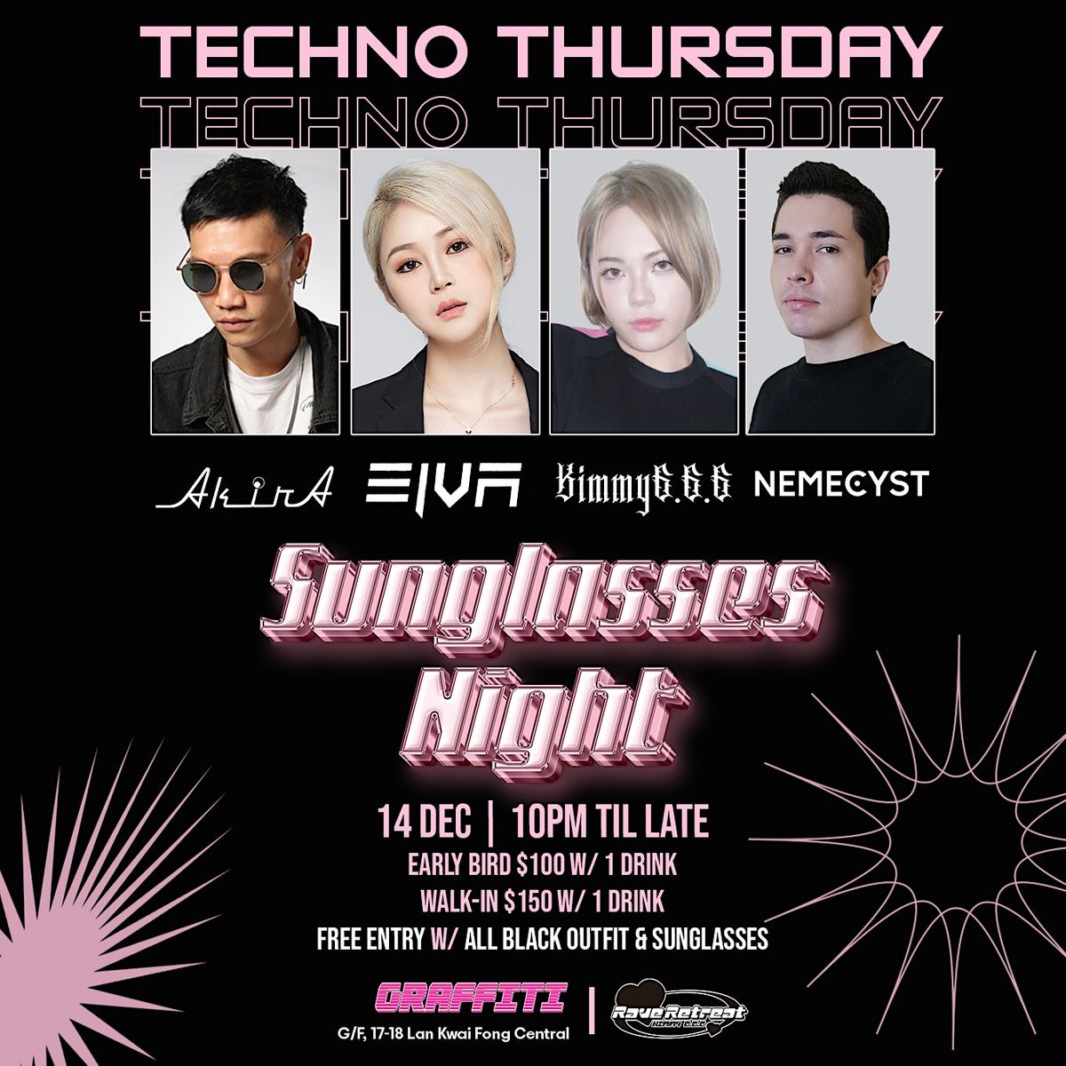 Techno Thursday 2nd Edition: Sunglasses Night, Graffiti, Central, 14 ...