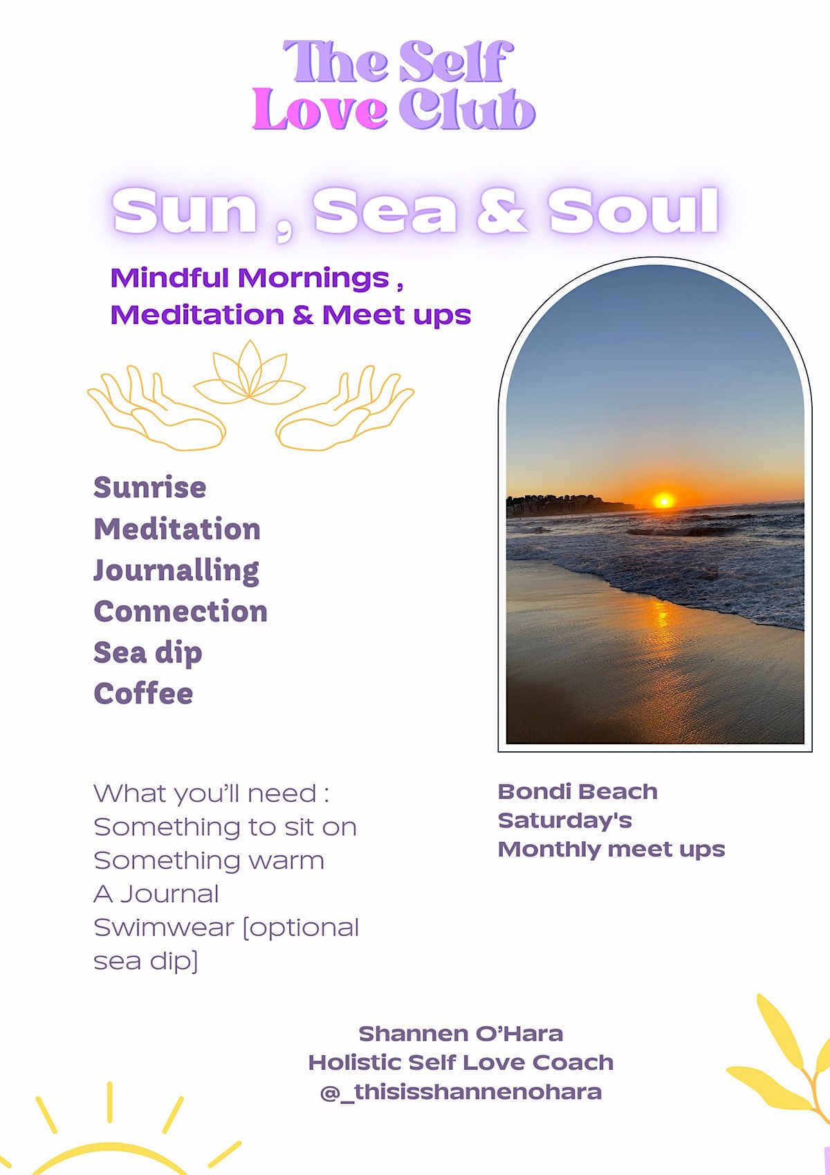 Sun , Sea & Soul, Bondi Beach, 9 December 2023 | AllEvents