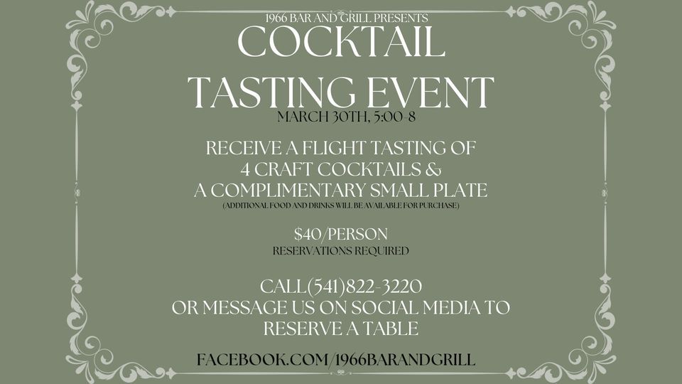 Cocktail Tasting Event, Tokatee Golf Club, Blue River, 30 March 2024 ...