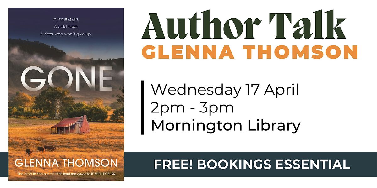 Author Talk: Glenna Thomson - Mornington Library, Mornington Library ...