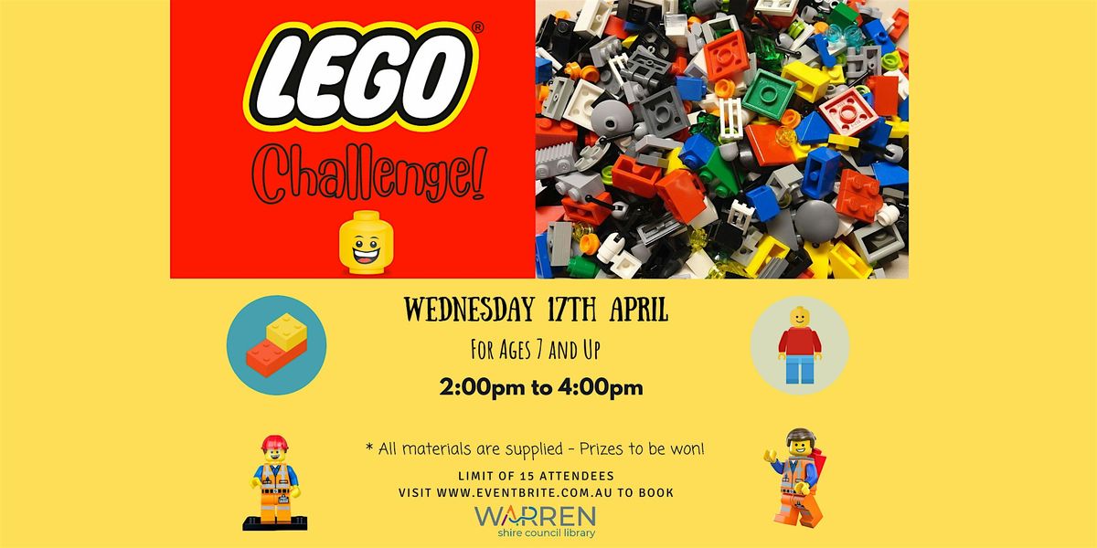 Lego Challenge, 69 Dubbo St, Warren, 17 April 2024 | AllEvents