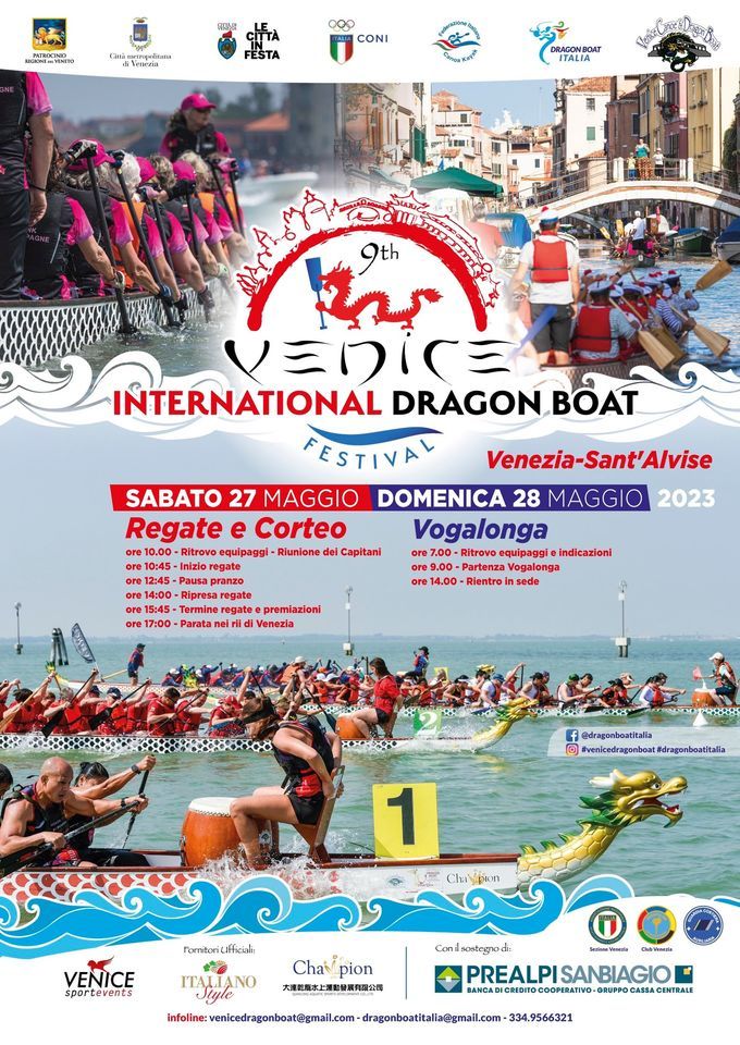 9th VENICE INTERNATIONAL DRAGON BOAT FESTIVAL 27th May 2023, Venice Canoe & Dragon Boat ASD, 27 ...