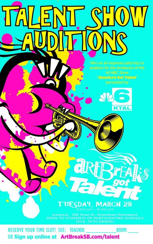 ArtBreak Talent Show Tryouts, Artspace Shreveport, 28 March 2023 ...
