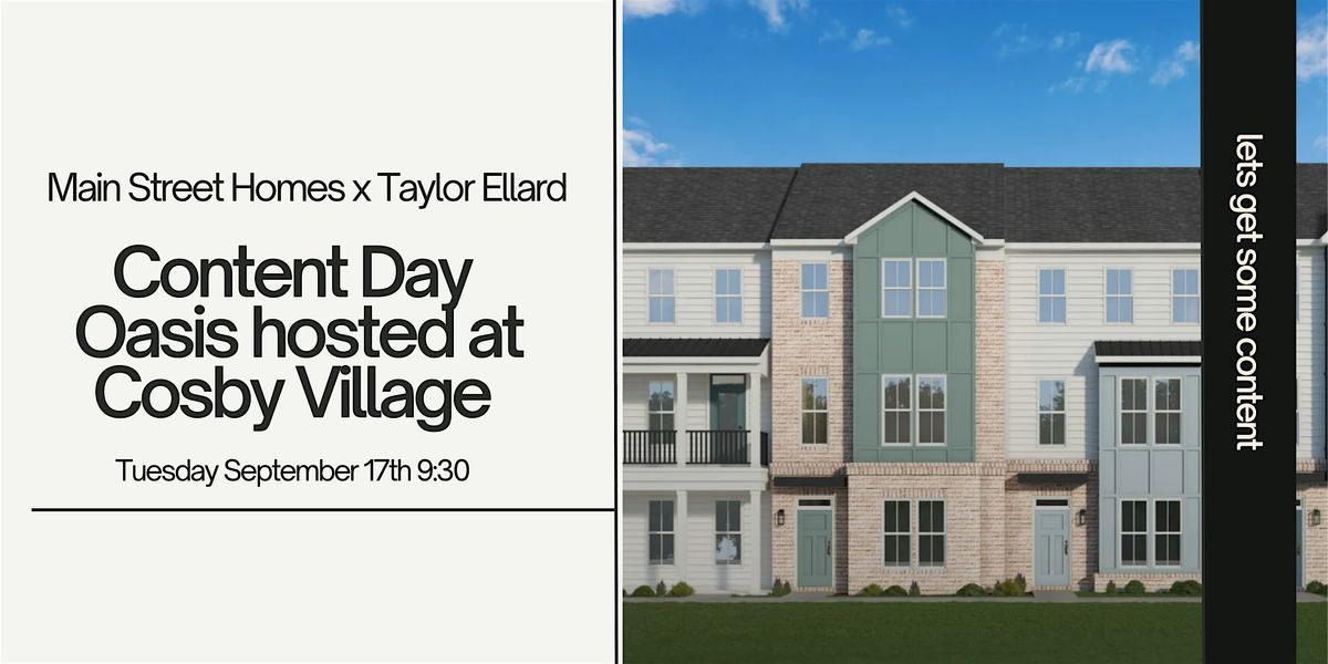 Content Day Oasis hosted at Cosby Village, 15220 Dunton Ave ...