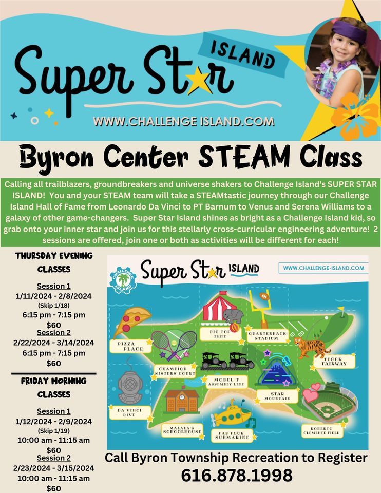 Super Star - STEAM Class, Byron Township Recreation, Byron Center, 11 ...