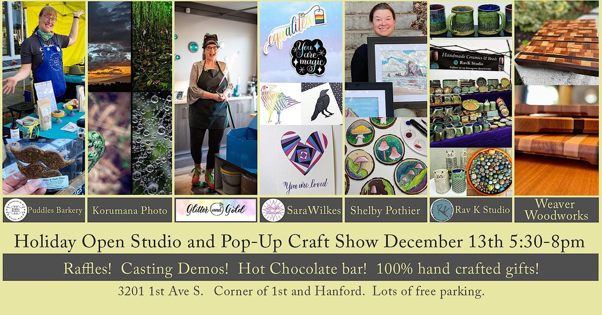 Holiday open studio and pop up craft fair, Glitter and Gold Studio ...