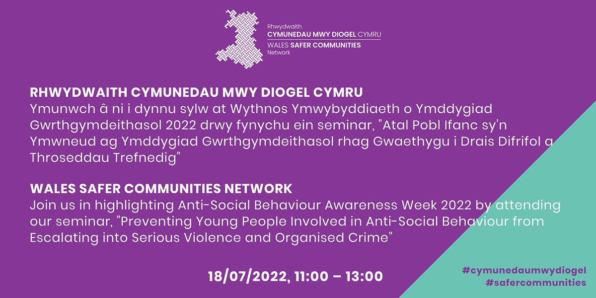 Anti-Social Behaviour Awareness Week 2022 - Wales Safer Communities ...