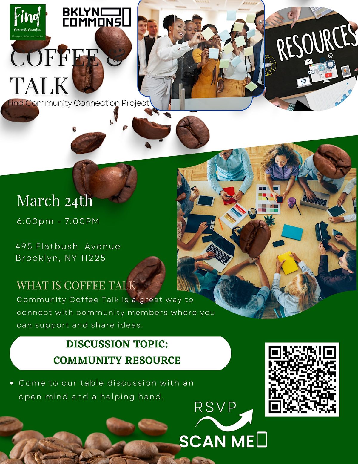 Networking: Community Coffee Talk, 495 Flatbush Ave, Brooklyn, 24 March ...