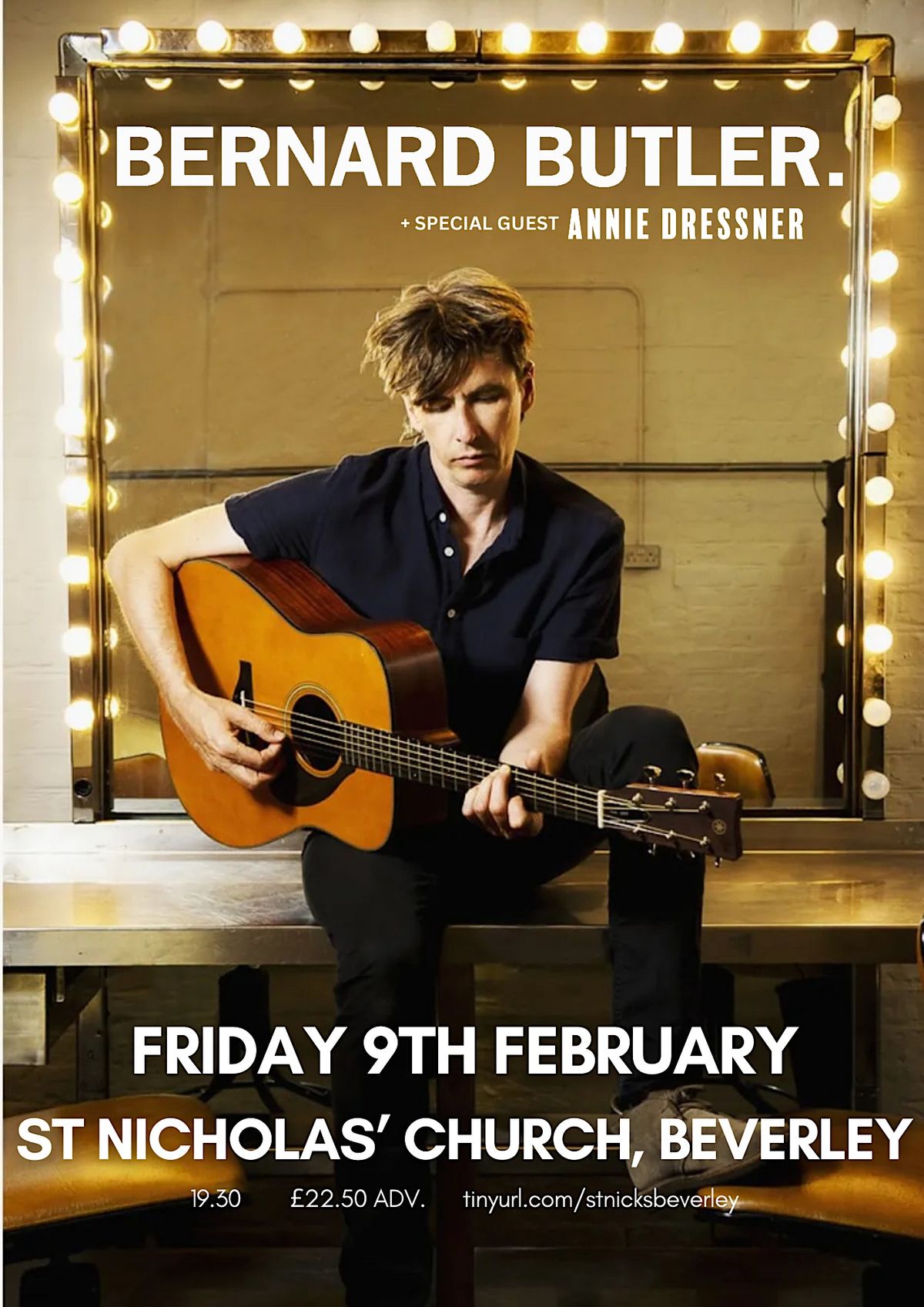 BERNARD BUTLER + Special Guest Annie Dressner, St Nicholas' Church ...