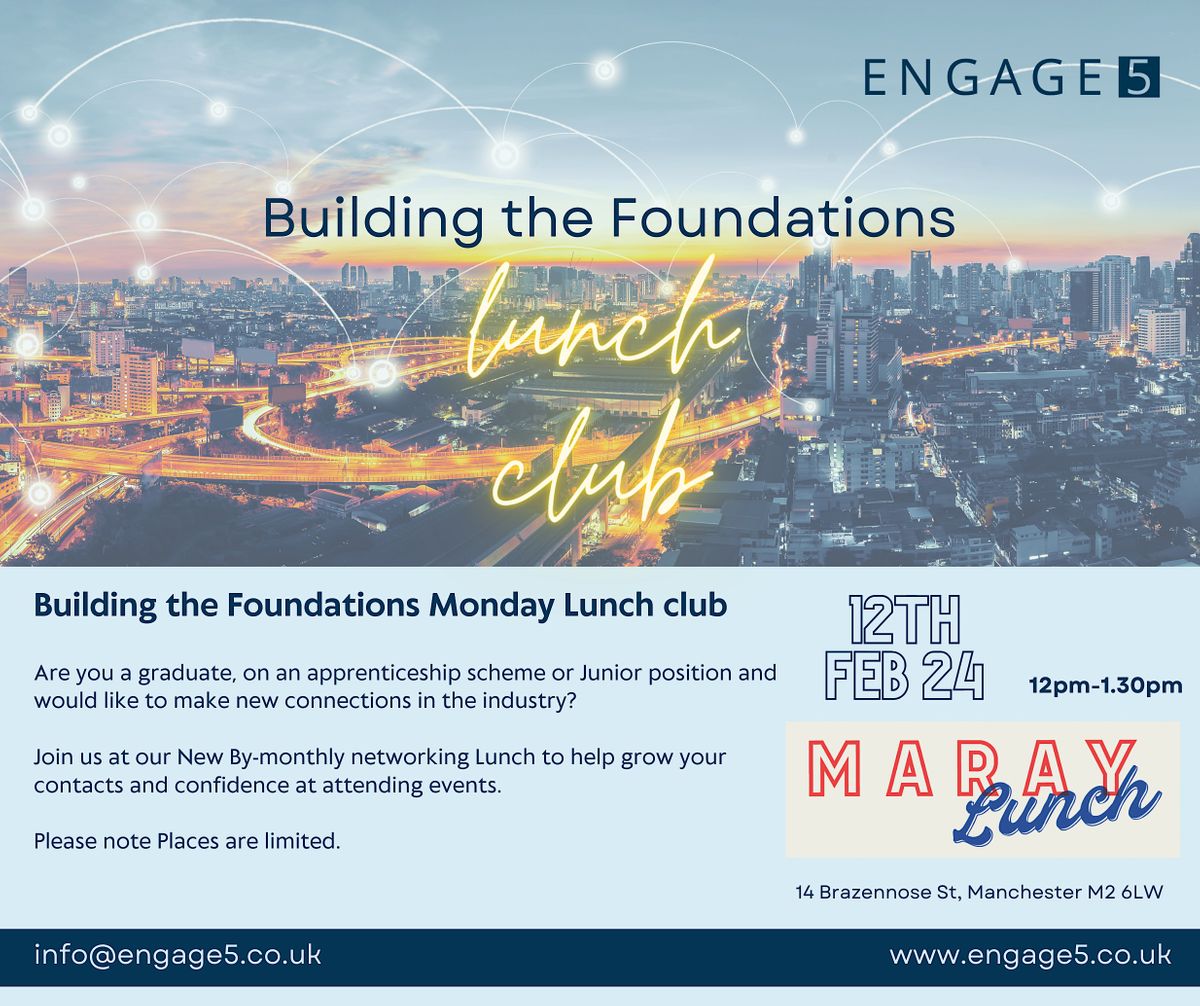 Building the Foundations, Maray Manchester, 12 February 2024 | AllEvents.in