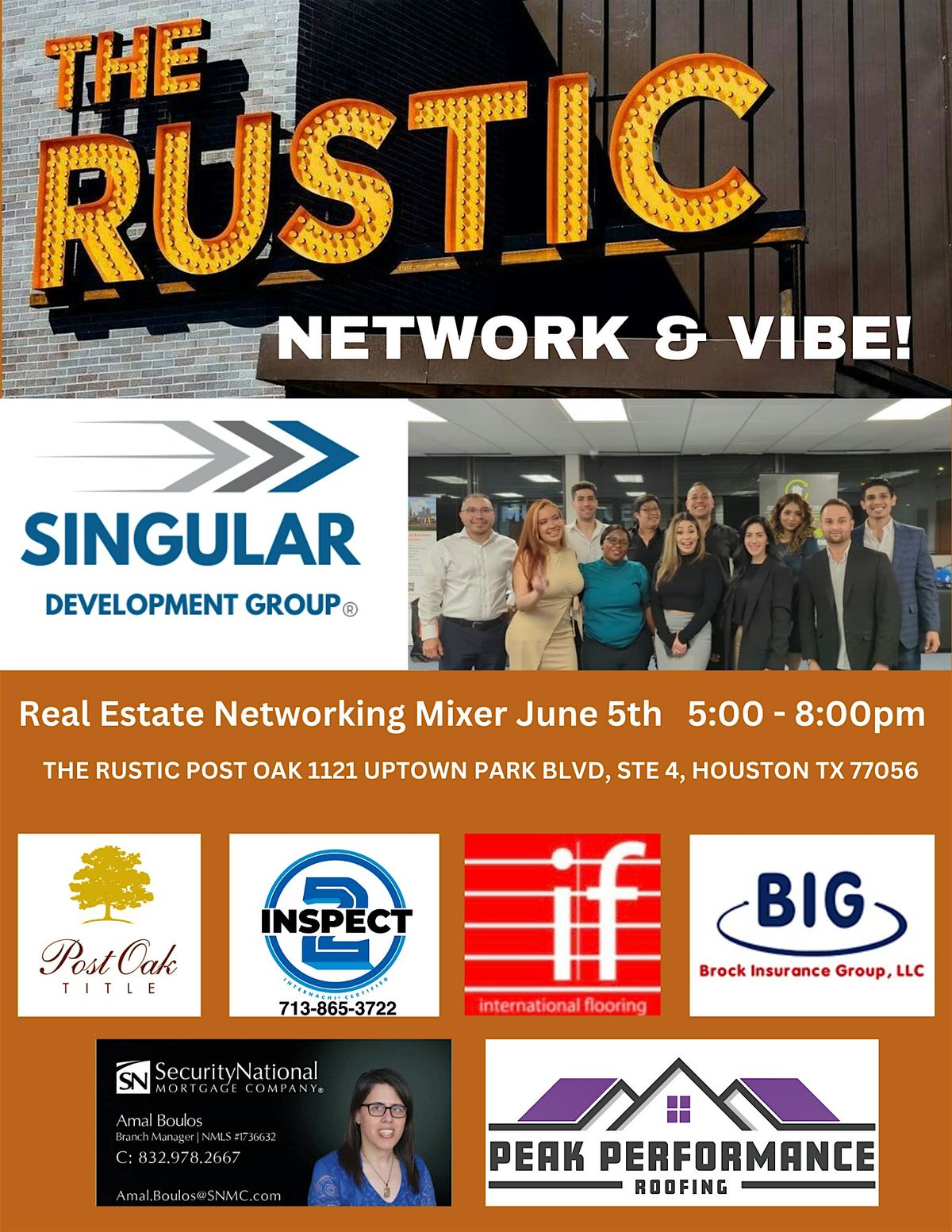 Real Estate Network and Vibe Mixer!, The Rustic, Houston, 5 June 2024 ...
