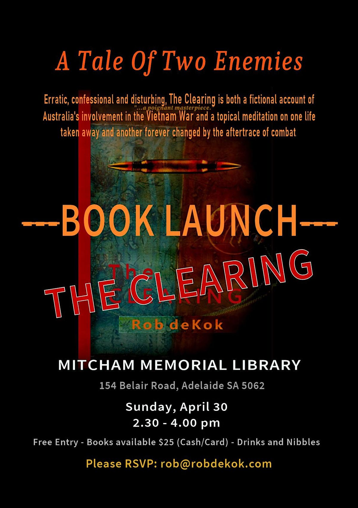 The Clearing - Sydney Book Launch, Bryan Brown Theatre & Function ...