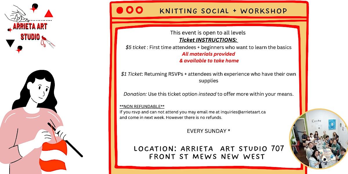 Knitting Social for Mental Wellness - Beginners Welcome *by donation ...