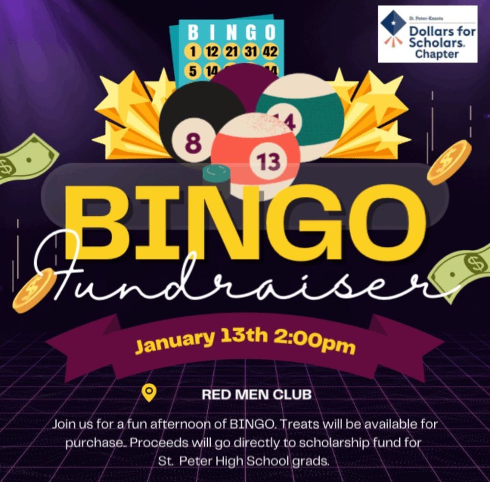 Bingo Fundraiser, Red Men Club, Saint Peter, 13 January 2024 | AllEvents