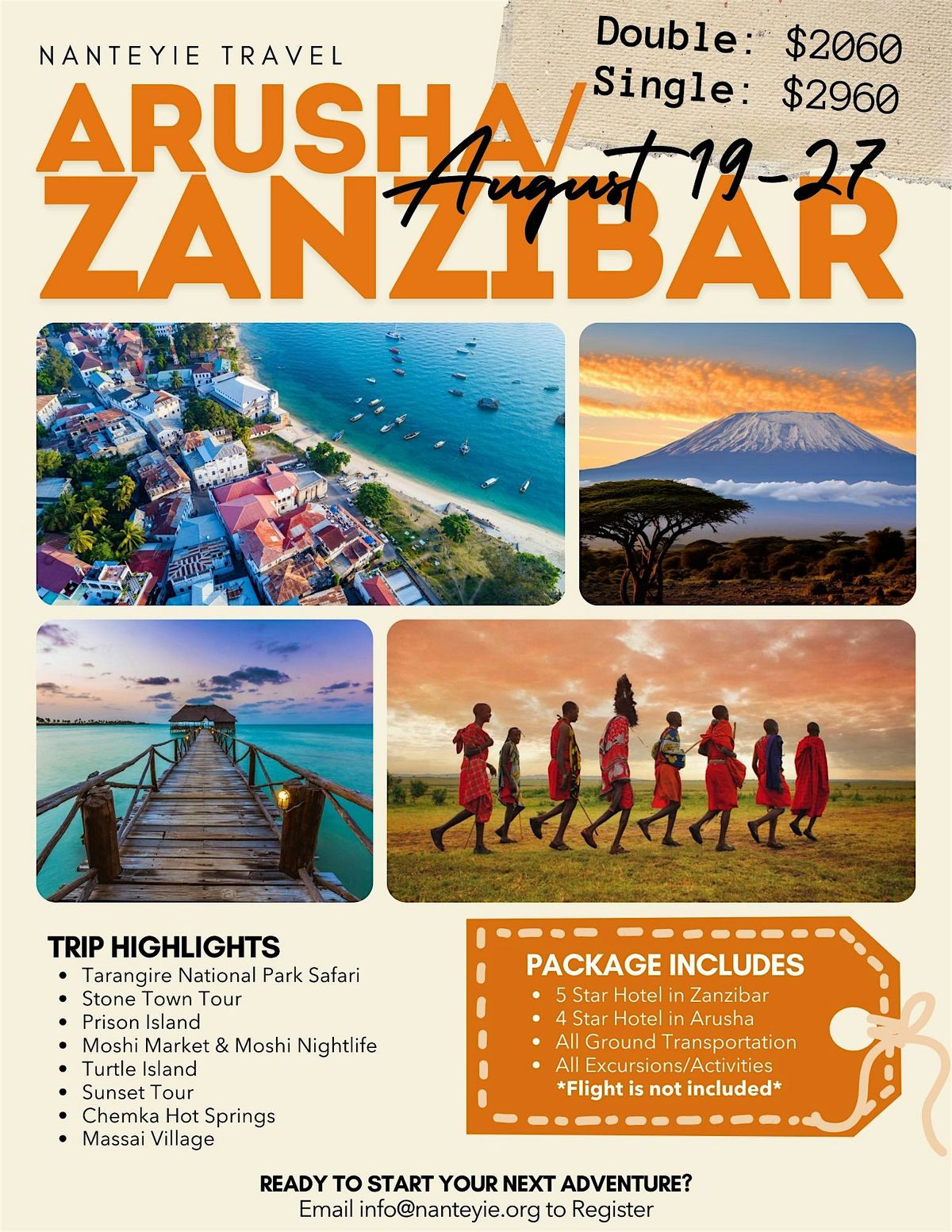 Travel to Arusha and Zanzibar with Nanteyie, Zanzibar, 19 August 2025 ...