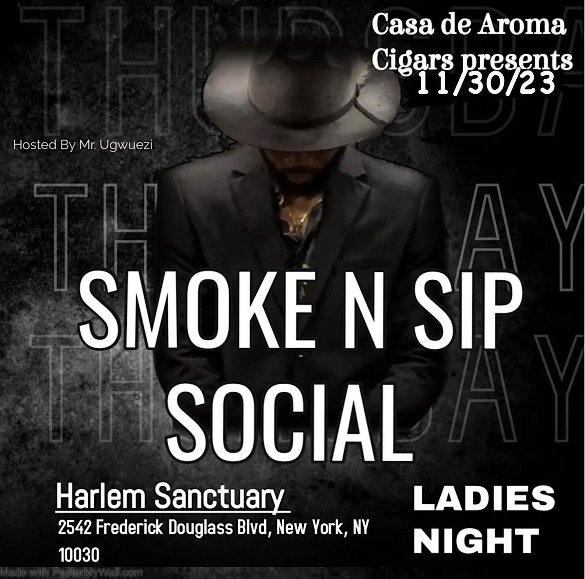 Smoke and Sip Social, Harlem Sanctuary social club, New York, 30 ...