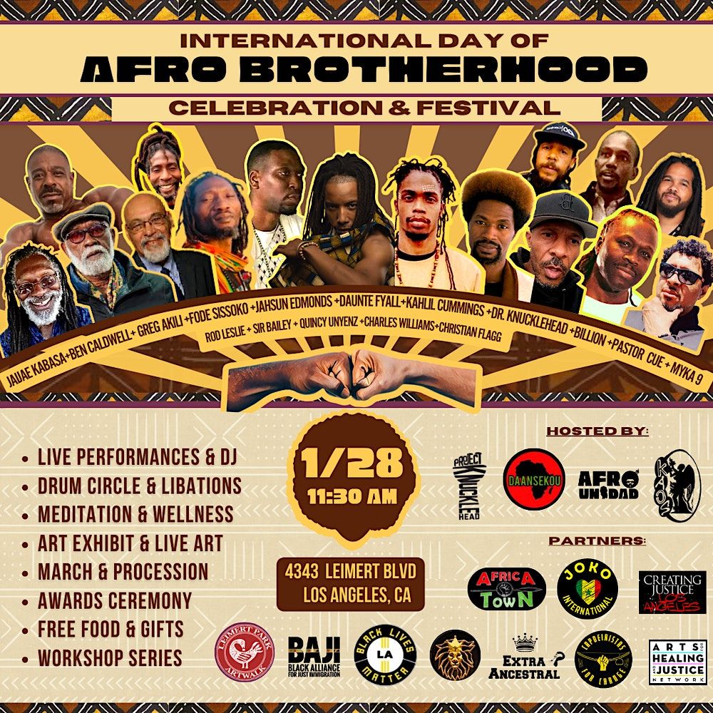 International Afro Brotherhood Day Festival 2024 at Art Walk Black Men ...