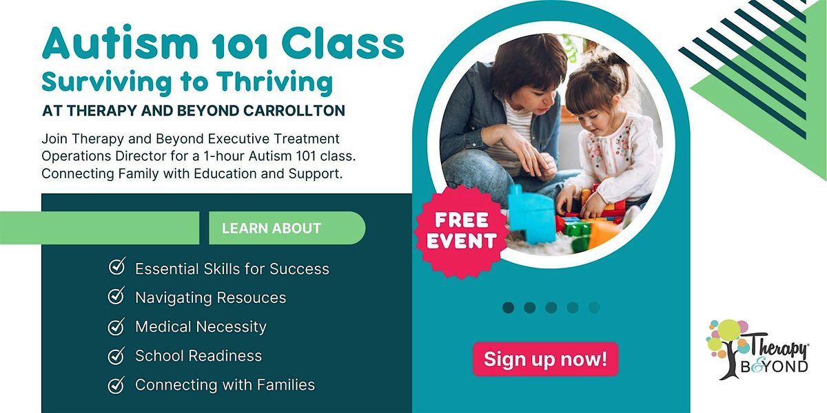 Autism 101 Class, Therapy and Beyond, Carrollton, 4 April 2024 | AllEvents