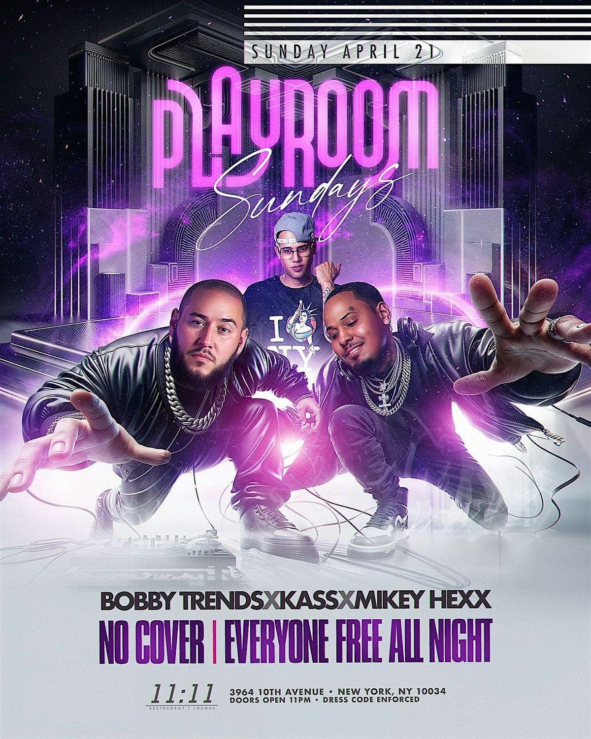 Playroom Sundays DJ Bobby Trends Live At 11:11 Lounge, 11:11 Restaurant & Lounge, New York, 21 ...