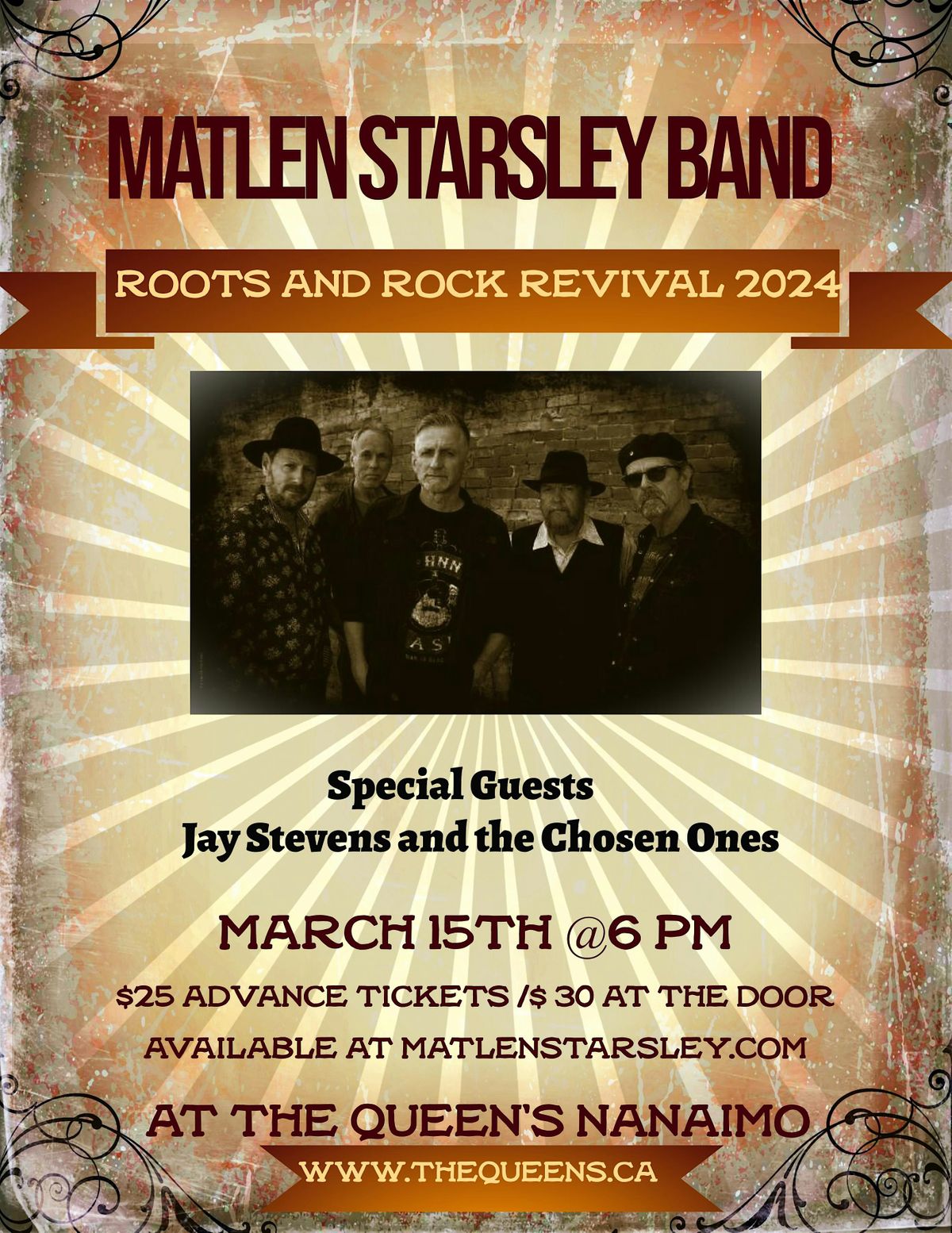 Matlen Starsley Band Roots and Rock Revival 2024 with special guests ...