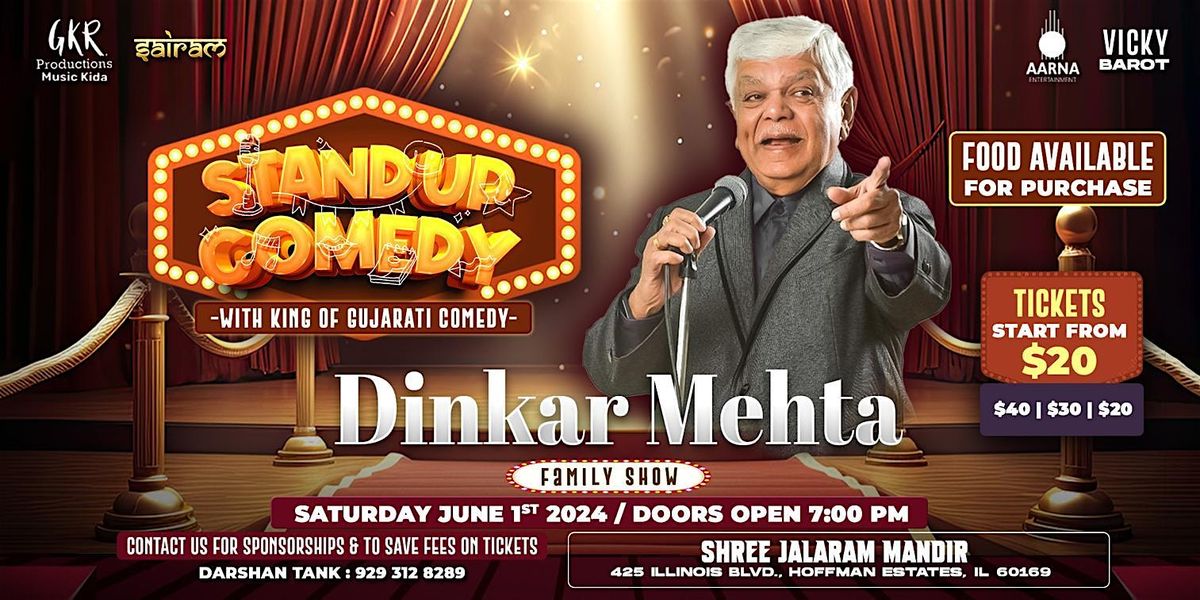 Dinkar Mehta live! In Chicago (Family Show), Shree Jalaram Mandir ...
