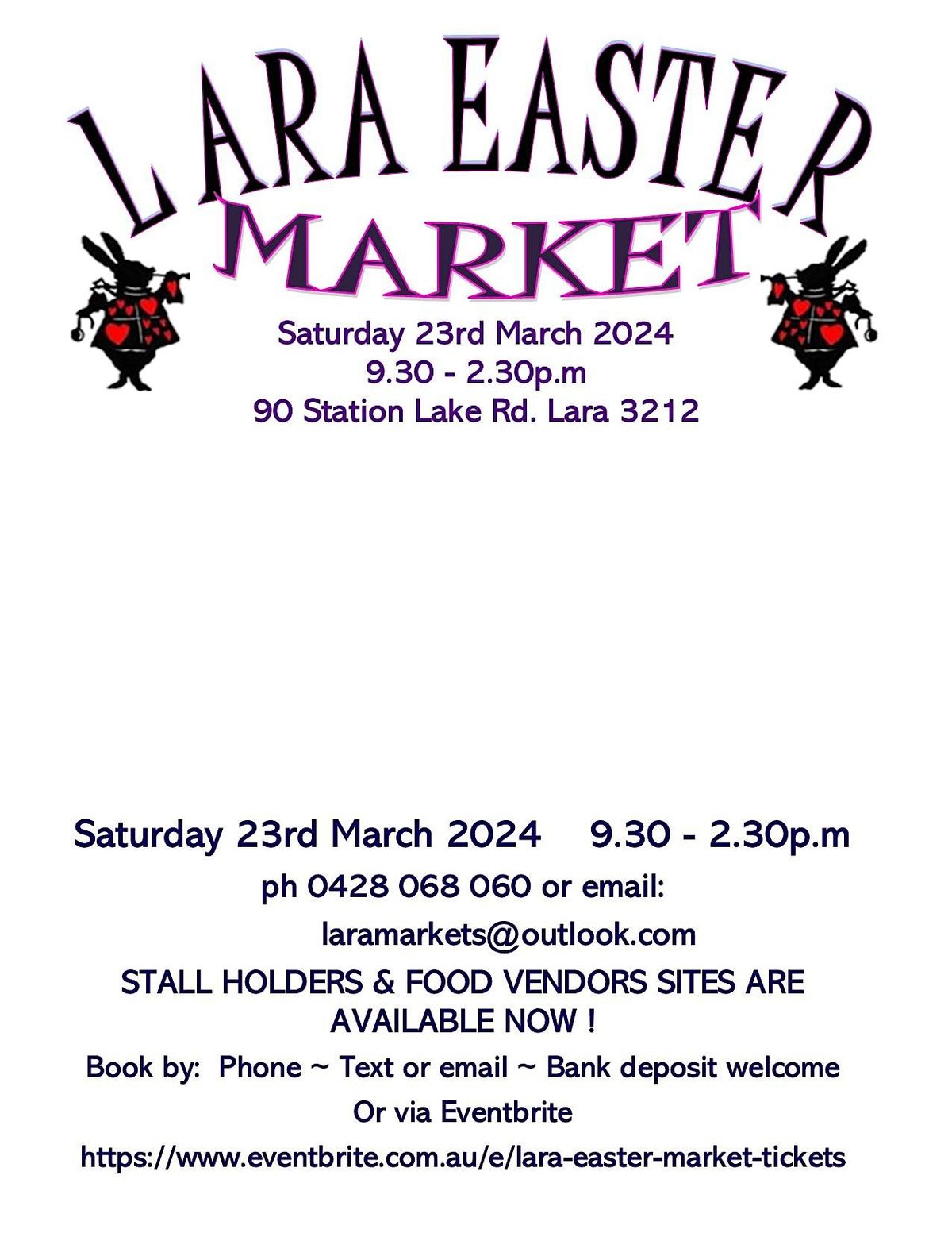 LARA EASTER MARKET, 90 Station Lake Rd, Lara, 23 March 2024 | AllEvents