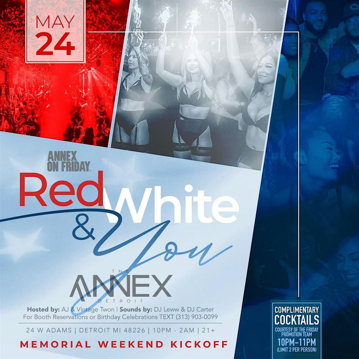 Annex on Friday Presents Red White & You on May 24, The Annex, Detroit ...