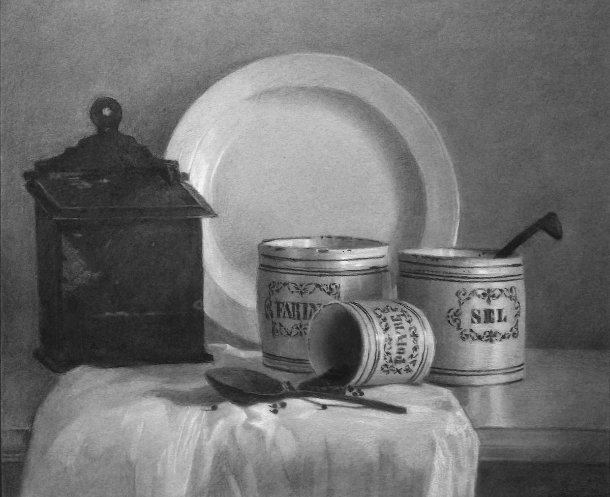 Still Life Charcoal Drawings