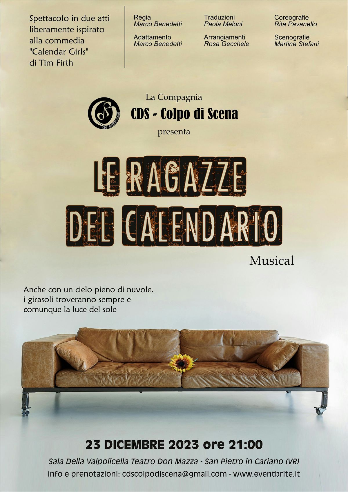 Le Ragazze Del Calendario, Sala della Valpolicella - Cine Teatro don ...