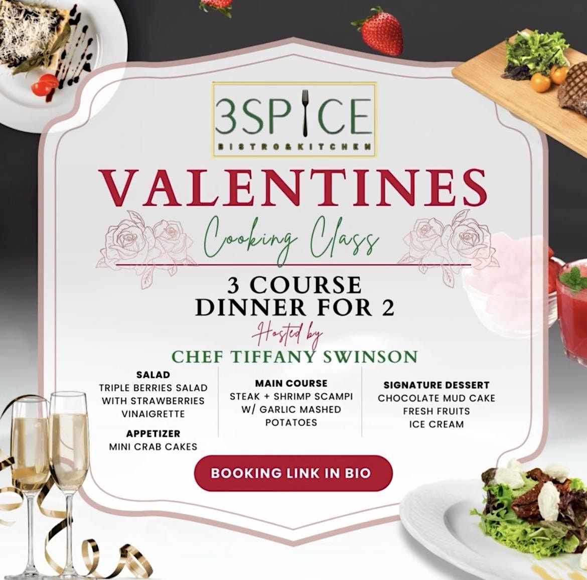 Valentine’s Day Cooking Class For 2 Hosted by Chef Tiffany Swinson ...