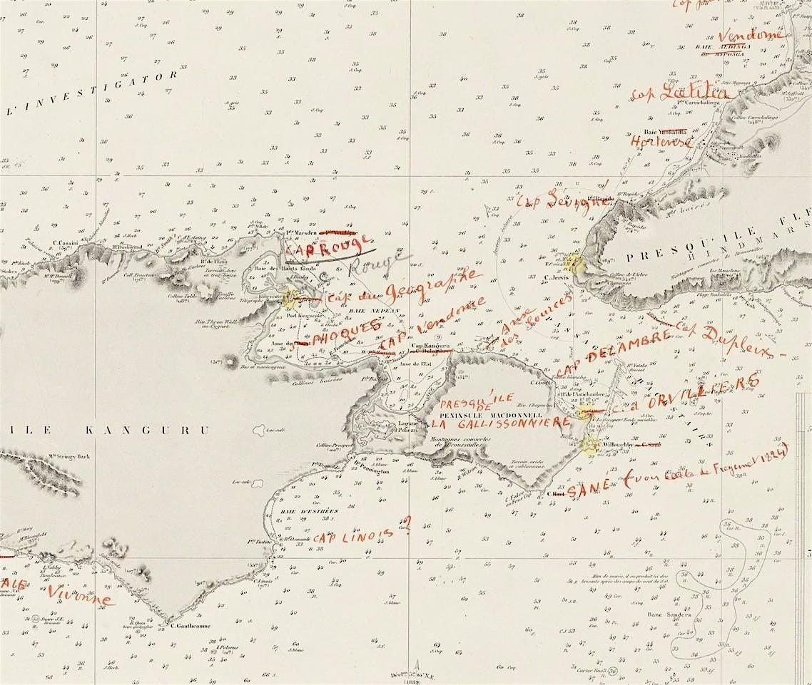 The Fleurieu Chart - Why dozens of French names dot Australias ...