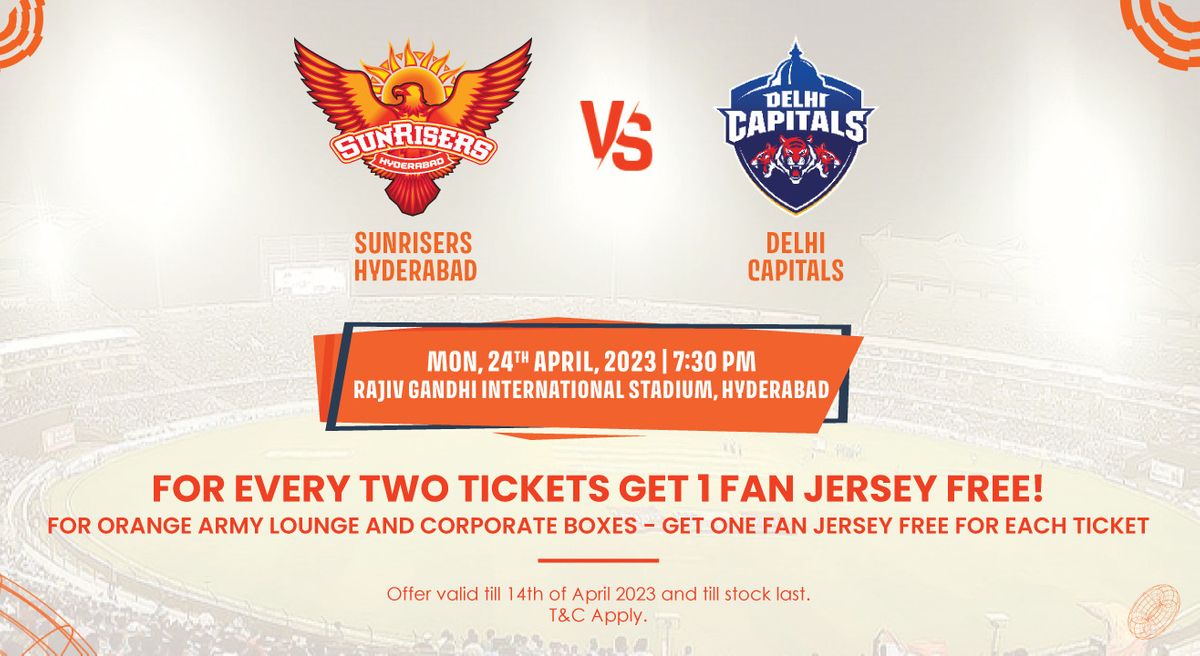 TATA IPL 2023 - Match 34 - Sunrisers Hyderabad vs Delhi Capitals, Rajiv ...